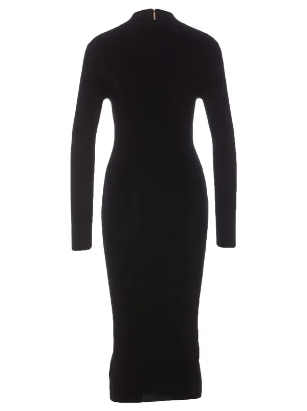Michael Kors Mock-neck Midi Dress - Black