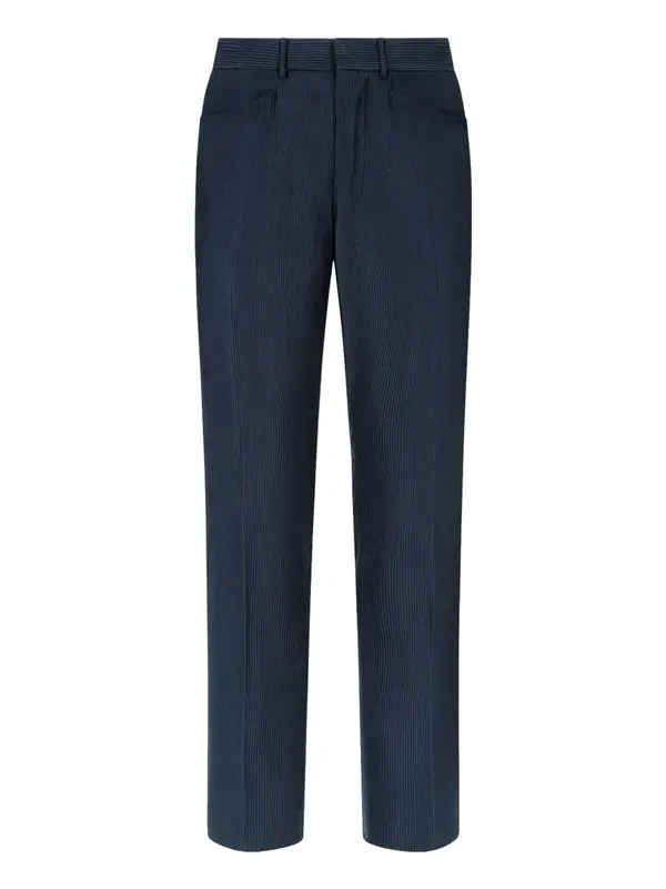 TOM FORD Tailored Cotton Trousers - Blue