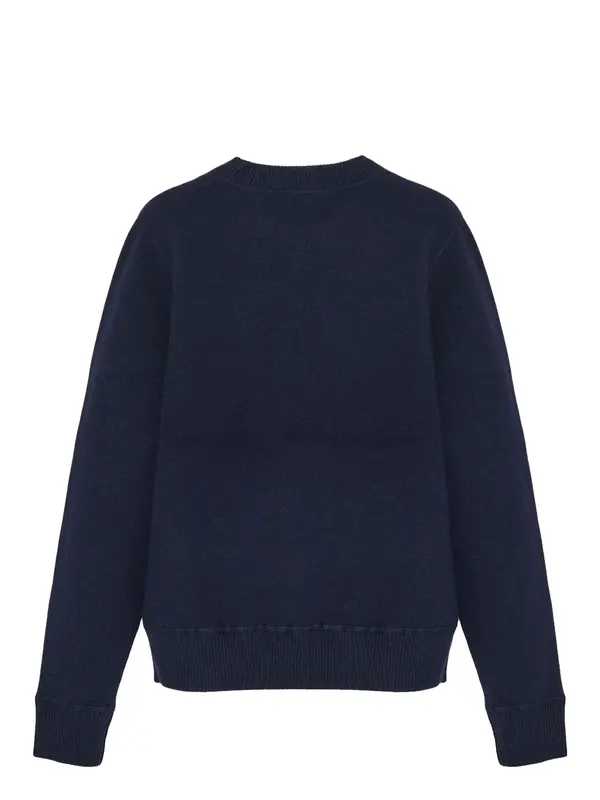 YVES SALOMON Two-tone Knit Jumper - Blue