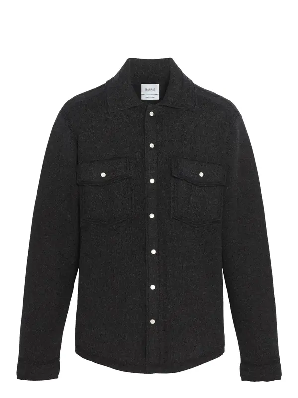 BARRIE Knitted Overshirt - Black