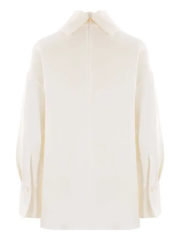 Alberto Biani Crepe Blouse - Neutrals