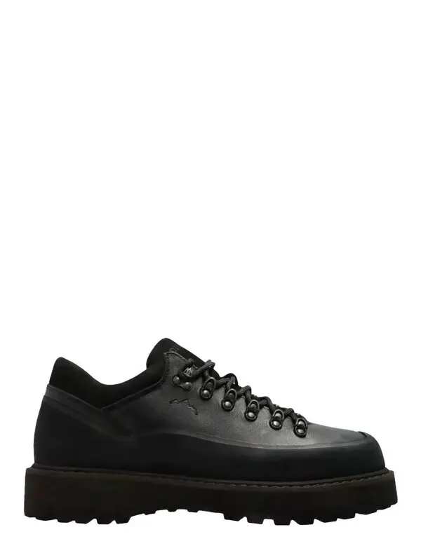 Diemme Cornaro Gomma Leather Low-top Sneakers - Black