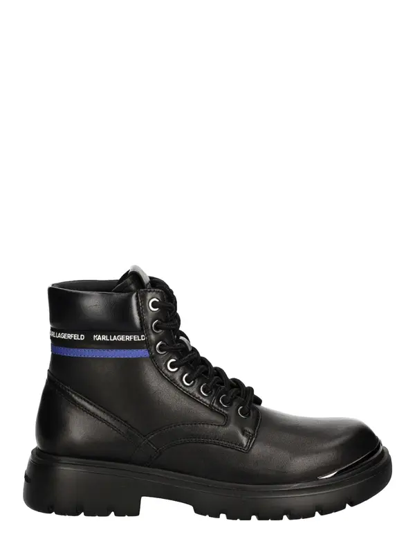 Karl Lagerfeld Lace-up Ankle Boots - Black