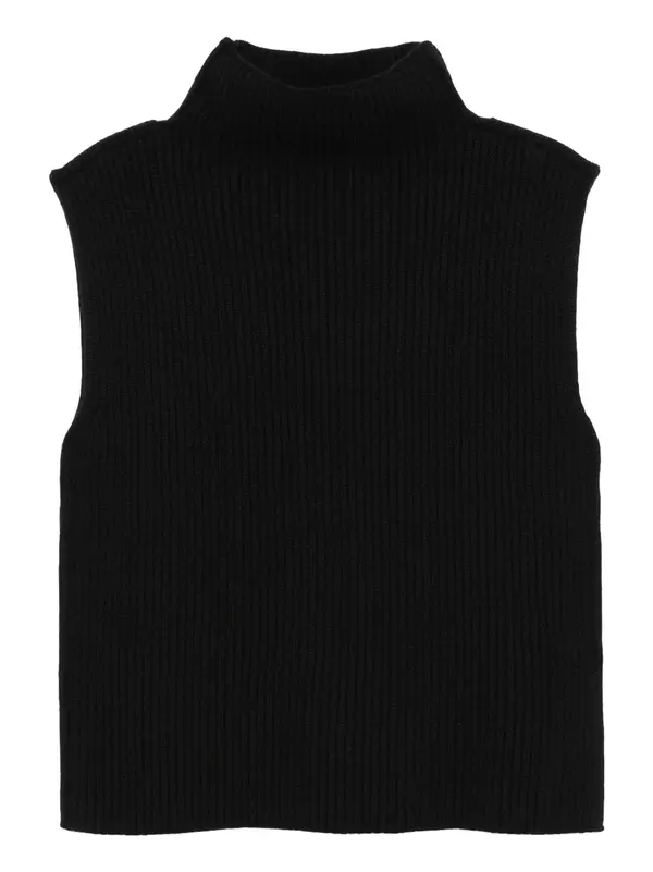 Marni Ribbed Wool Vest - Black
