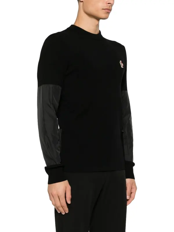 Moncler Panelled Sweater - Black