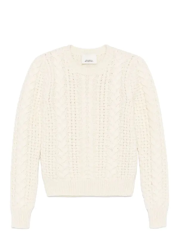 Isabel Marant Otilia Cable-knit Sweater - White