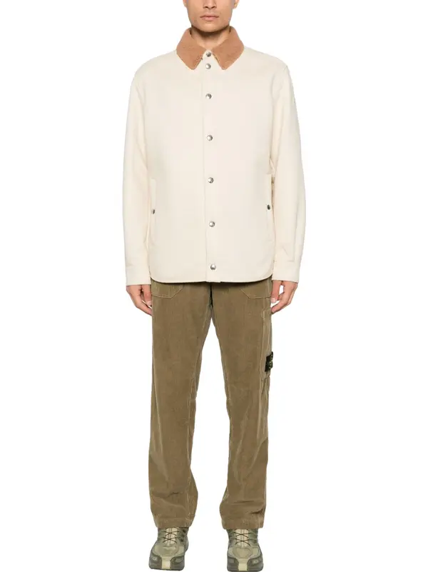 Moncler Twill Shirt Jacket - Neutrals