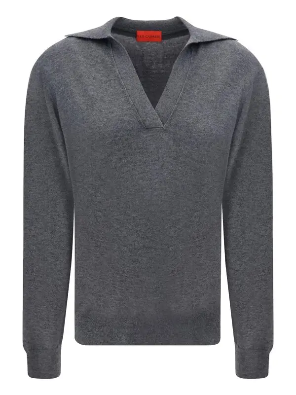 WILD CASHMERE V-neck Sweater - Grey