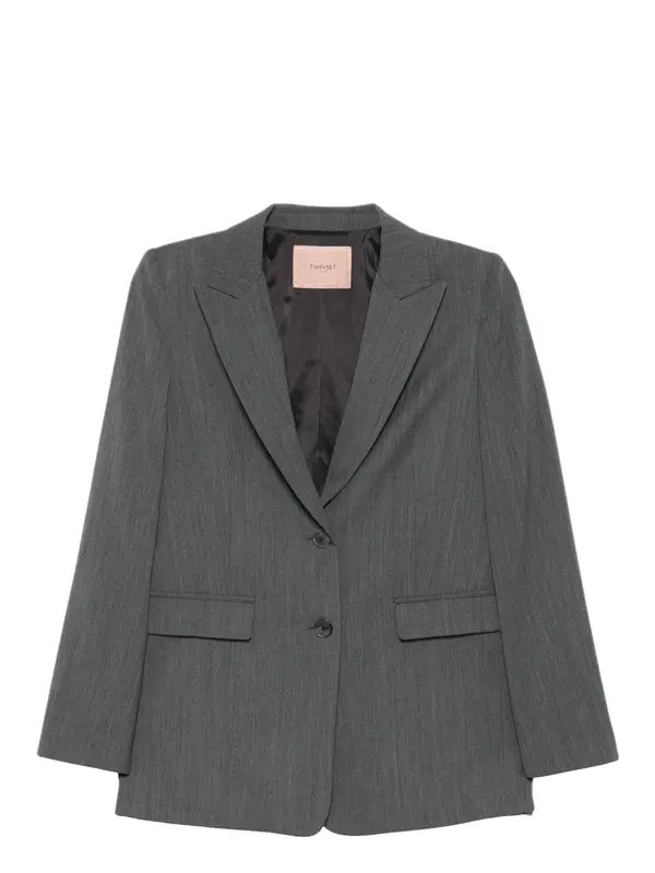 TWINSET Logo-plaque Blazer - Grey