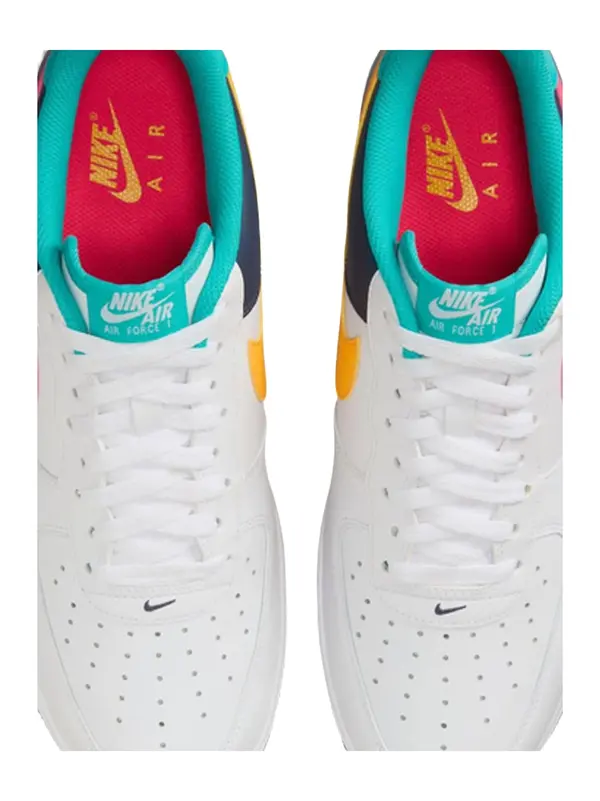 Nike Air Force 1 90's Neon Sneakers - White