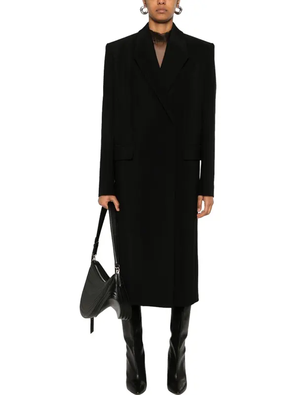 MUGLER Single-breasted Coat - Black