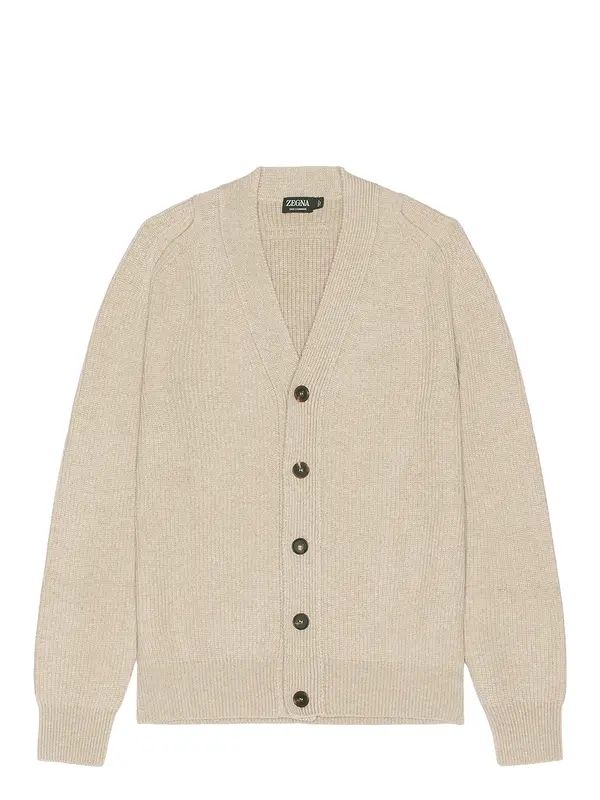 Zegna Oasi Cashmere Cardigan - Light Taupe