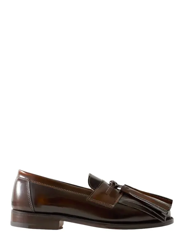 EMILIA WICKSTEAD Grenson Grenda Leather Loafers - Brown