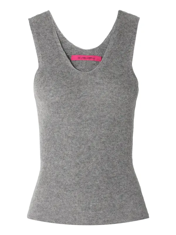 THE ELDER STATESMAN Delicash Cashmere And Silk-blend Tank - Gray
