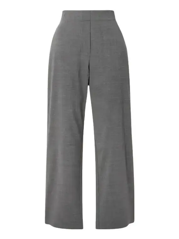 LESET Jane Stretch-wool Straight-leg Pants - Gray