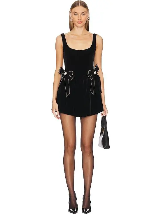 Show Me Your Mumu Ricci Skort Dress - Black Velvet