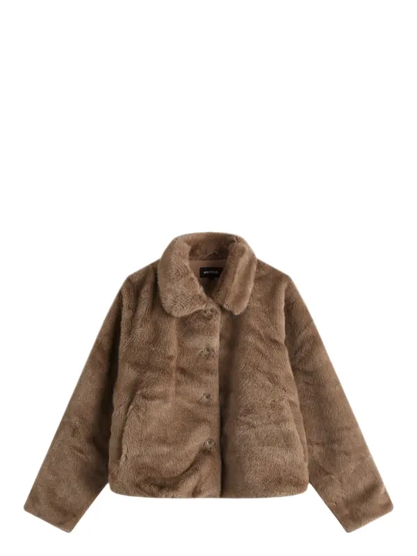 MEOTINE Kelly Faux Fur Jacket - Light Brown