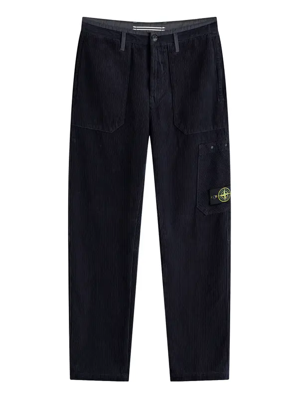 Stone Island Pocket Corduroy Trousers - Navy Blue