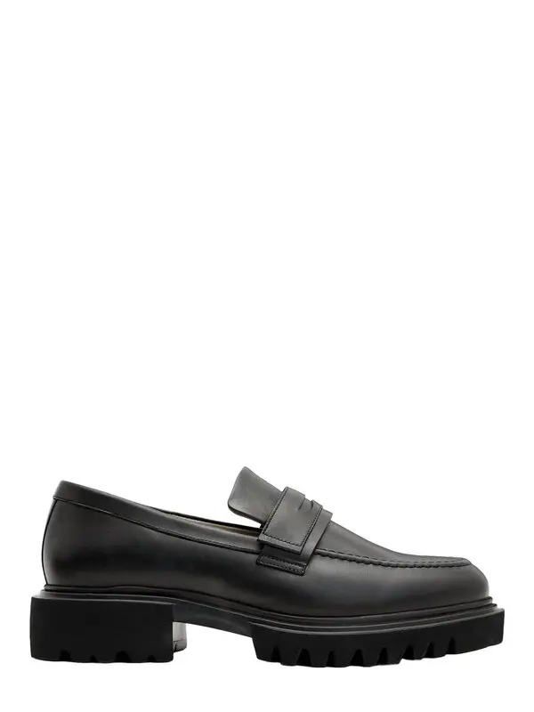 ALLSAINTS Vinni Chunky Leather Loafers - Black