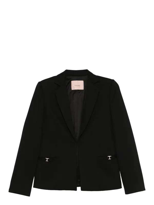 TWINSET Oval T-logo Blazer - Black