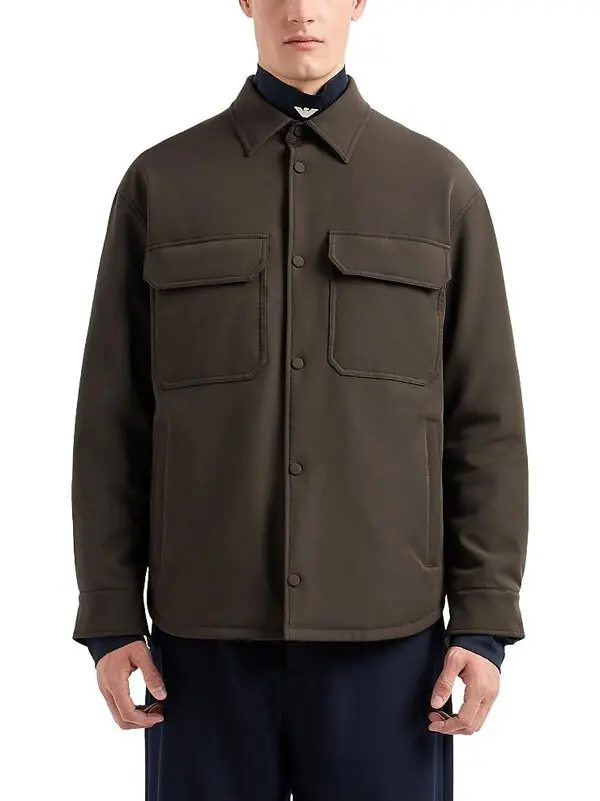 Emporio Armani Padded Shirt Jacket - Dark Green
