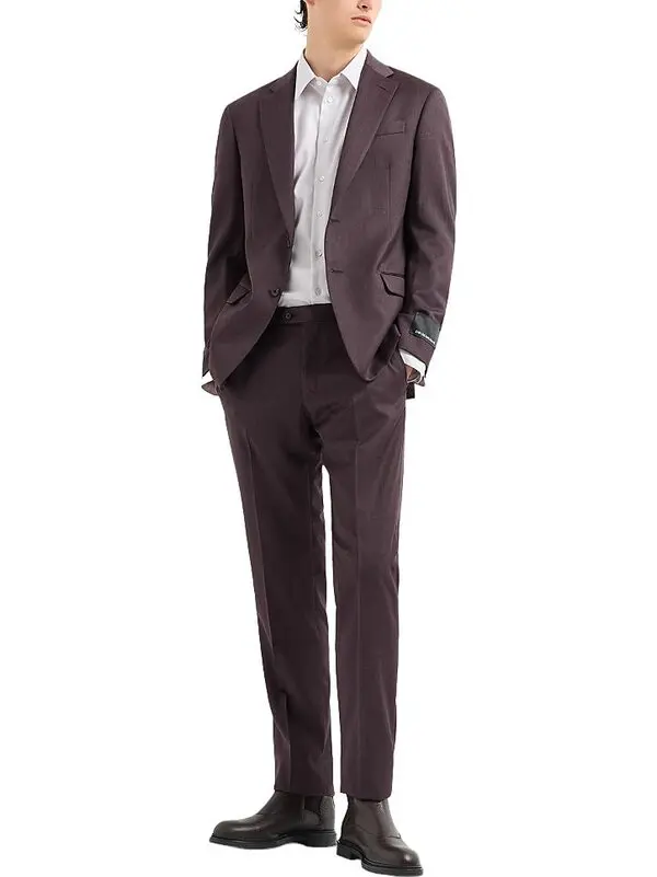 Emporio Armani Regular Fit Solid Suit - Brick Red