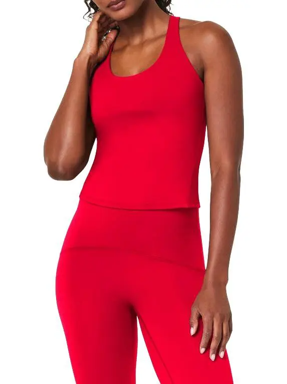 Spanx Get Moving Contour Crossback Shelf Tank - Spanx Red