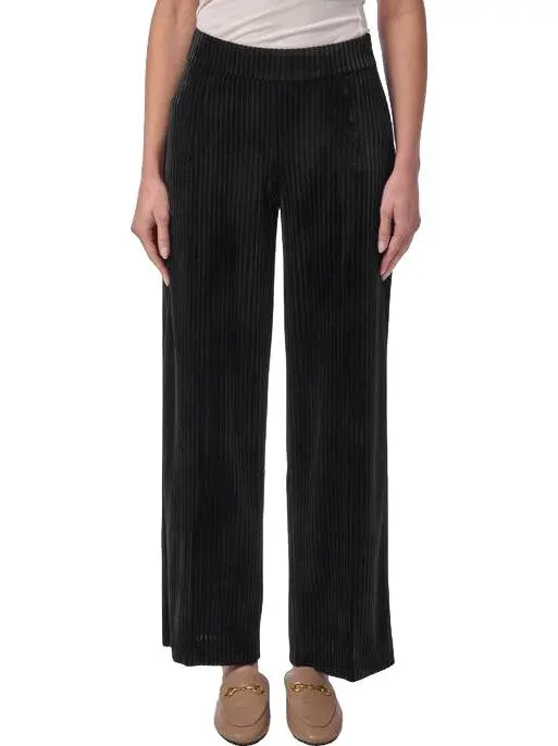 CAPSULE 121 Velvet Knit Wide Leg Pants - Black