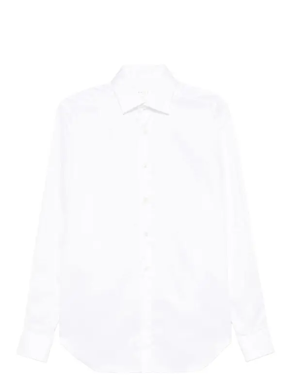 XACUS Spread-collar Twill Shirt - White