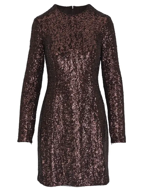 Michael Kors Sequin-embellished Mini Dress - Brown