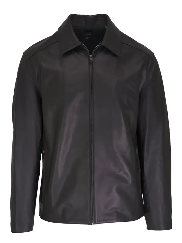 Vince Leather Jacket - Black