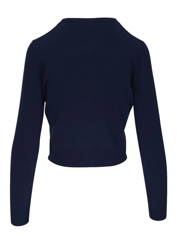 Carolina Herrera Cropped Knit Cardigan - Blue
