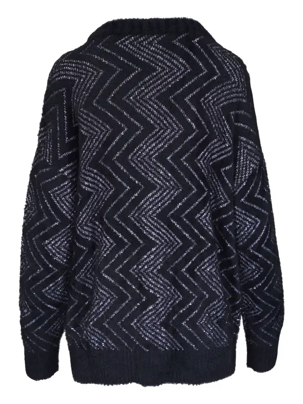 Missoni Zigzag-woven Buttoned Cardigan - Black