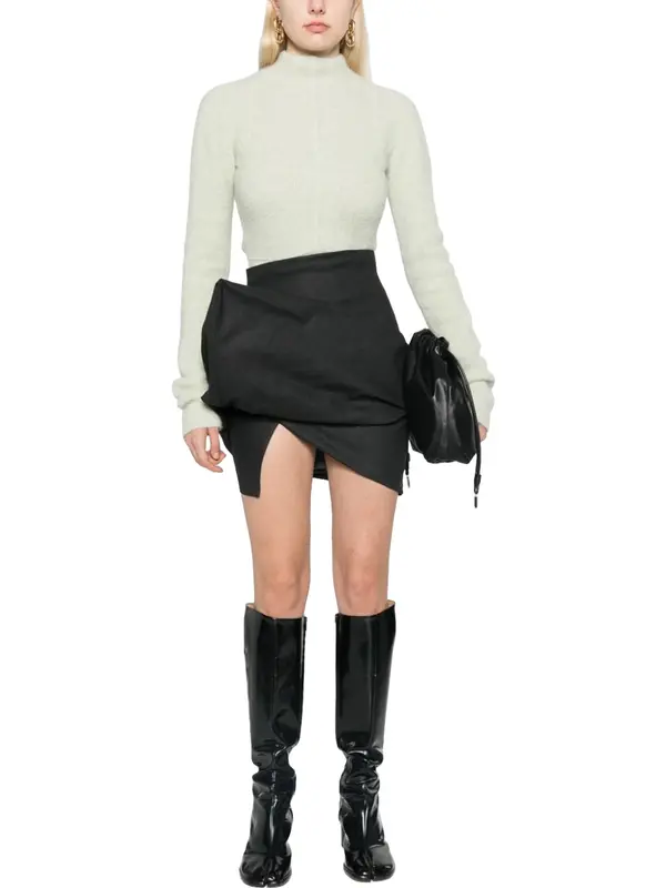 Rick Owens Draped Mini Skirt - Black