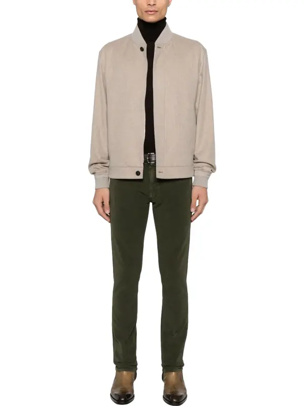 Zegna Oasi Cashmere Bomber Jacket - Neutrals