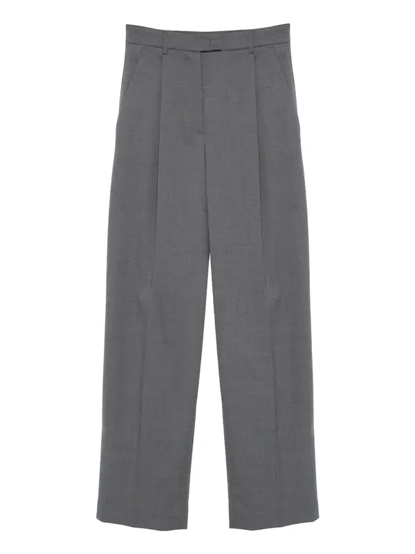 BLANCA VITA Pleated Trousers - Grey