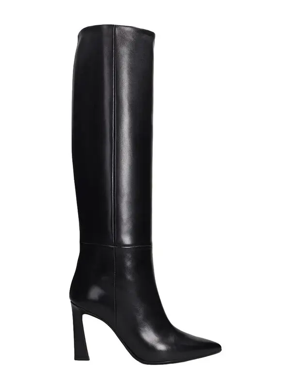 ANNA F. High Heel Straight Leg Boots - Black