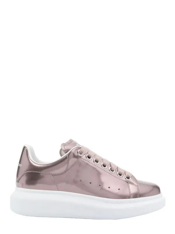 Alexander McQueen Oversized Metallic Sneakers - Pink/white