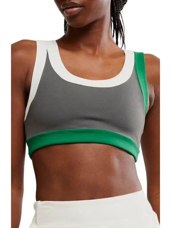 Free People Never Better Colorblock Sports Bra - Dark Shadow