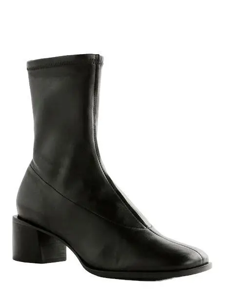 REFORMATION Louie Sock Booties - Black Leather
