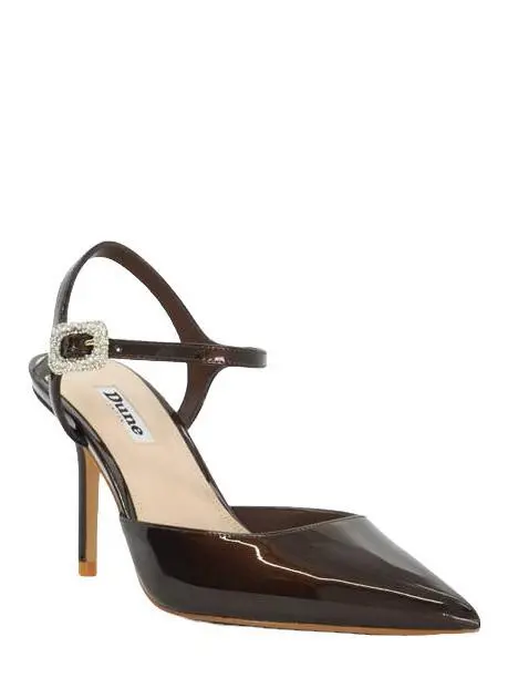 Dune London Channel Pointed Toe Pumps - Brown