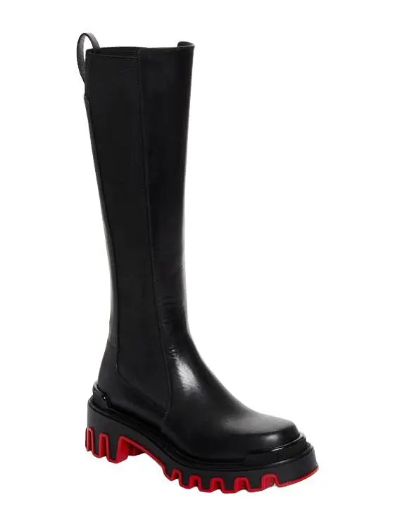 CHRISTIAN LOUBOUTIN Marchacroche Dune Platform Boots - Black