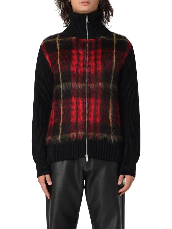 Alexander McQueen Plaid Zip-up Sweater - Black