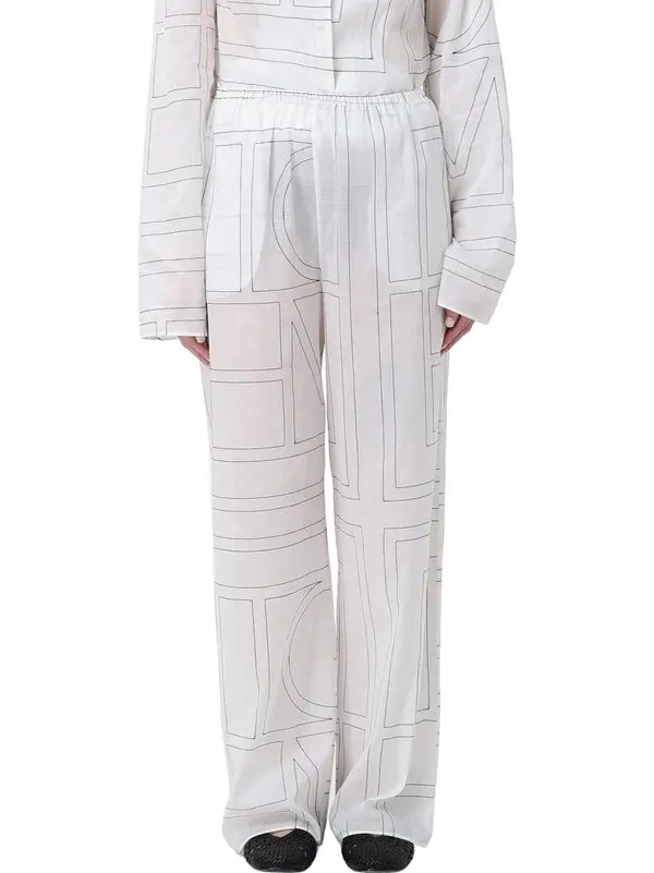 TOTEME Wide Leg Pants - White