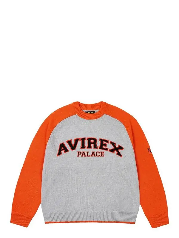 PALACE Avirex Knit Pullover - Burnt Orange