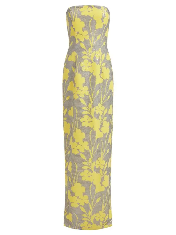 16Arlington Frasia Floral Maxi Dress - Yellow