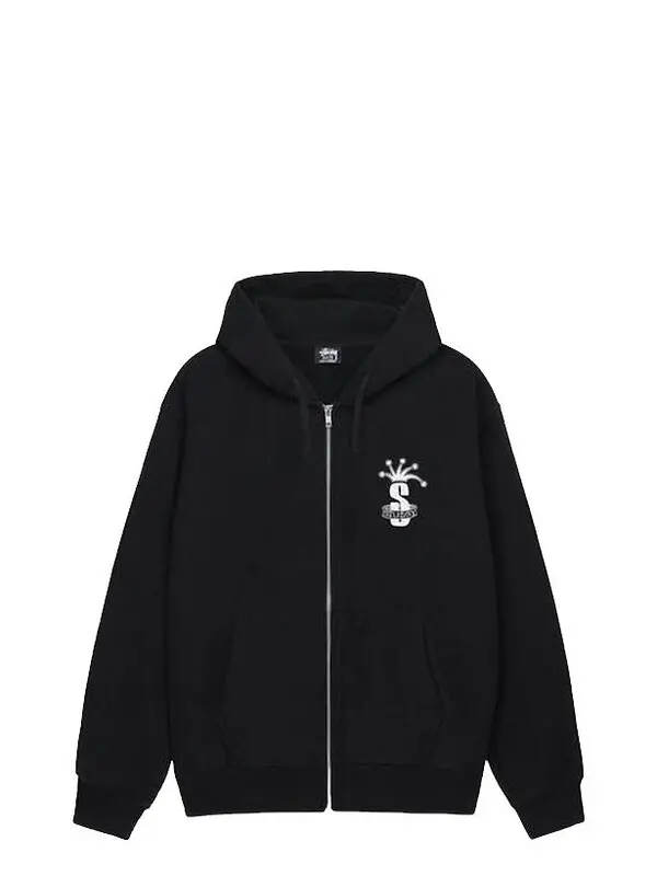 StÜssy Crown Band Zip Hoodie - Black