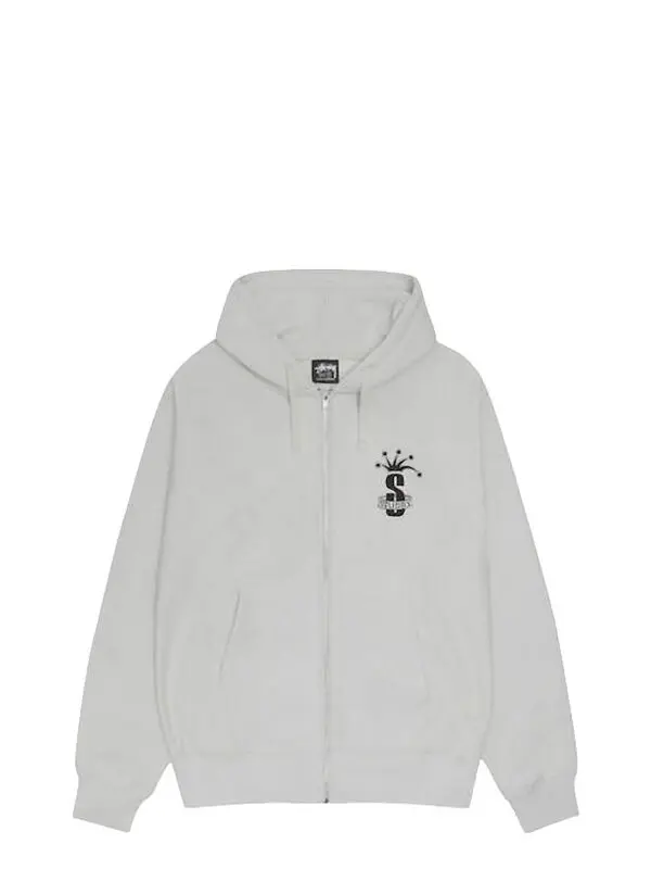 StÜssy Crown Band Zip Hoodie - Fog