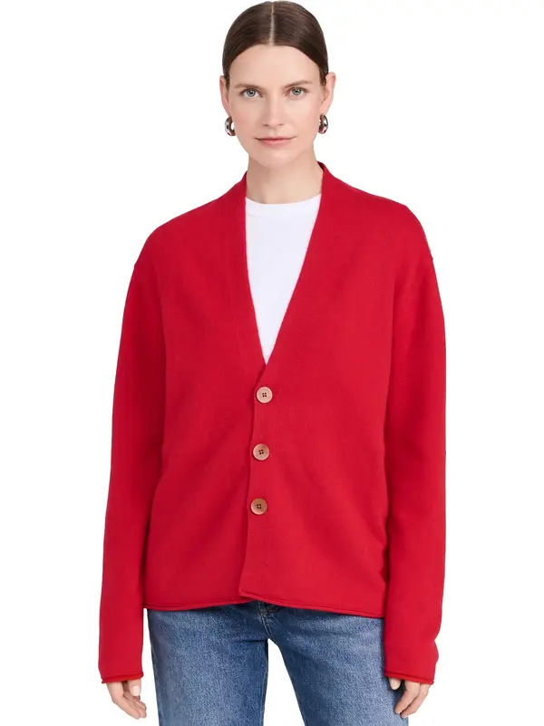 Guest In Residence Everywear Cardigan - True Red