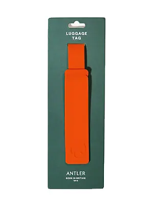 ANTLER Logo-embossed Rubber Luggage Tag - Coral
